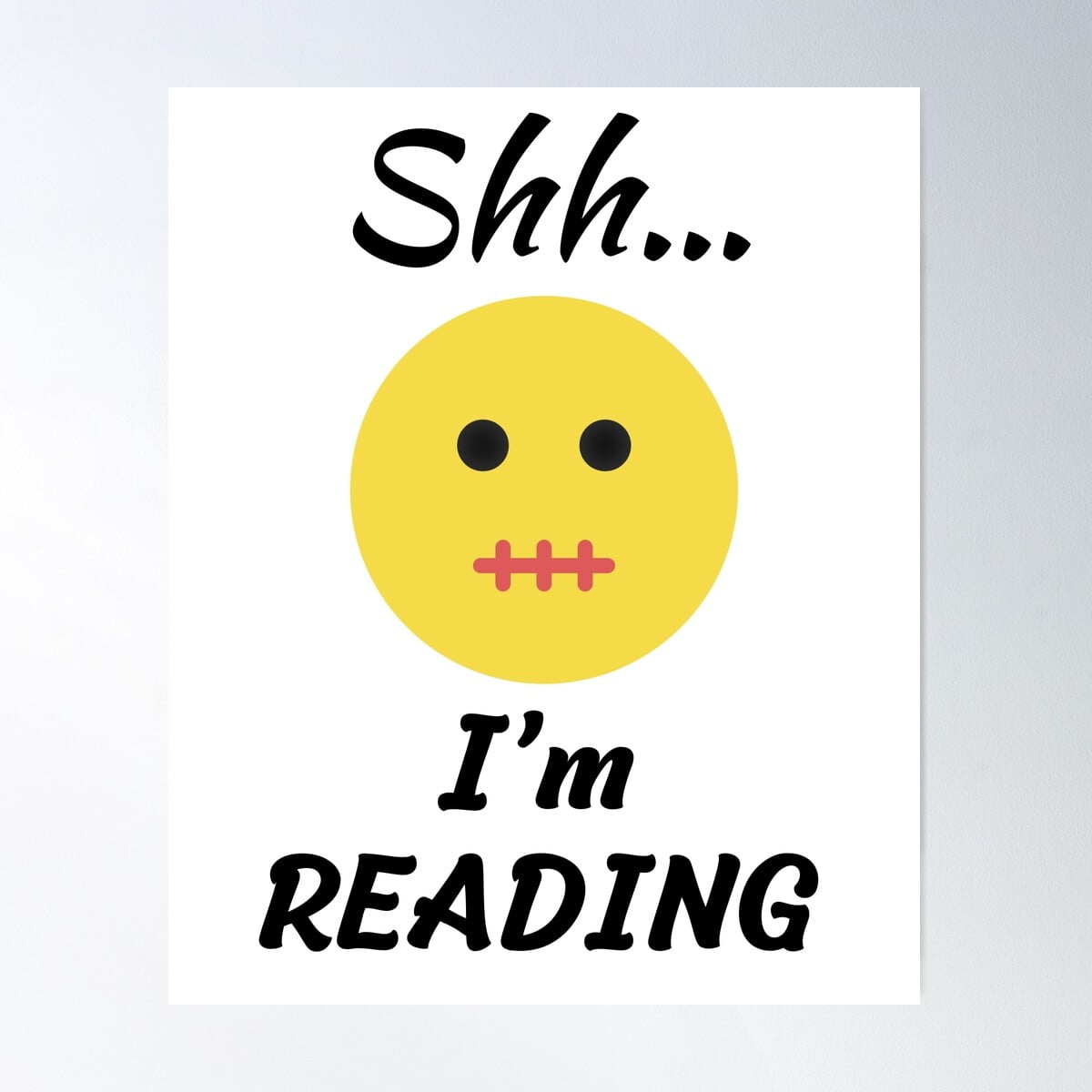 Shh I'M Reading, Book Aesthetic Poster Wall Art, Modern Wall Decor For ...