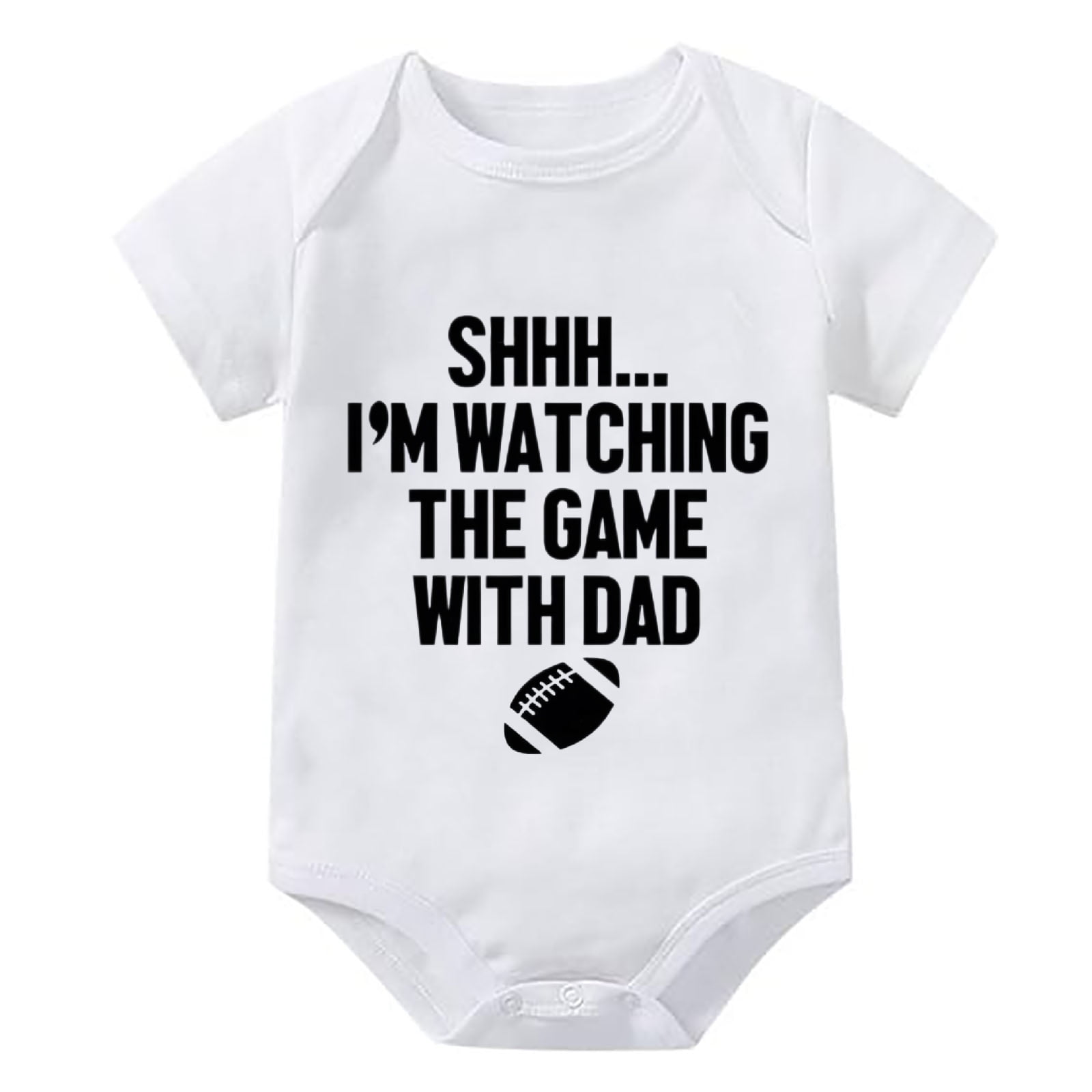 Shh I'm Watching The Game With Dad Infant Boy Onesie Short Sleeve Bring ...