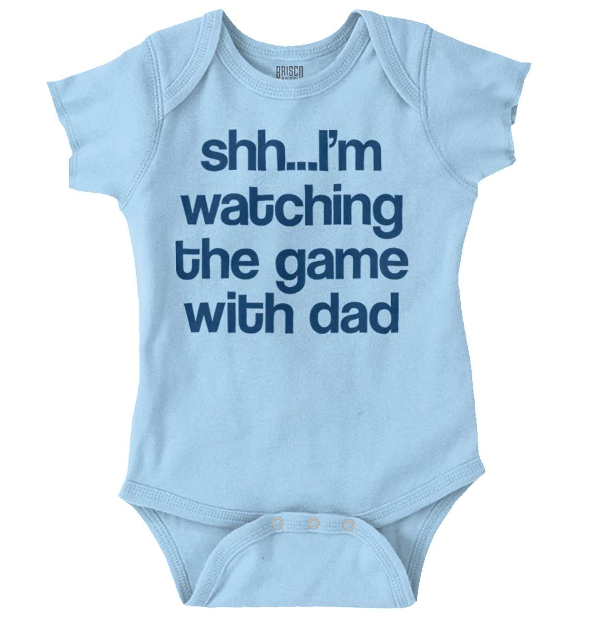 Shh Im Watching the Game with Dad Romper Boys or Girls Infant Baby ...