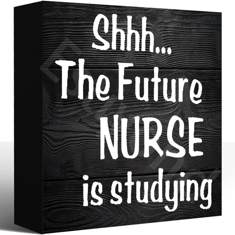 Shhh The Future Nurse Is Studying Wooden Box Sign Decorative ...