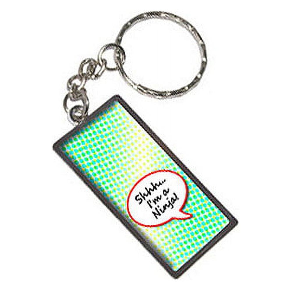 Shhh I'm A Ninja Comic Talk Bubble Keychain Key Chain Ring - Walmart.com