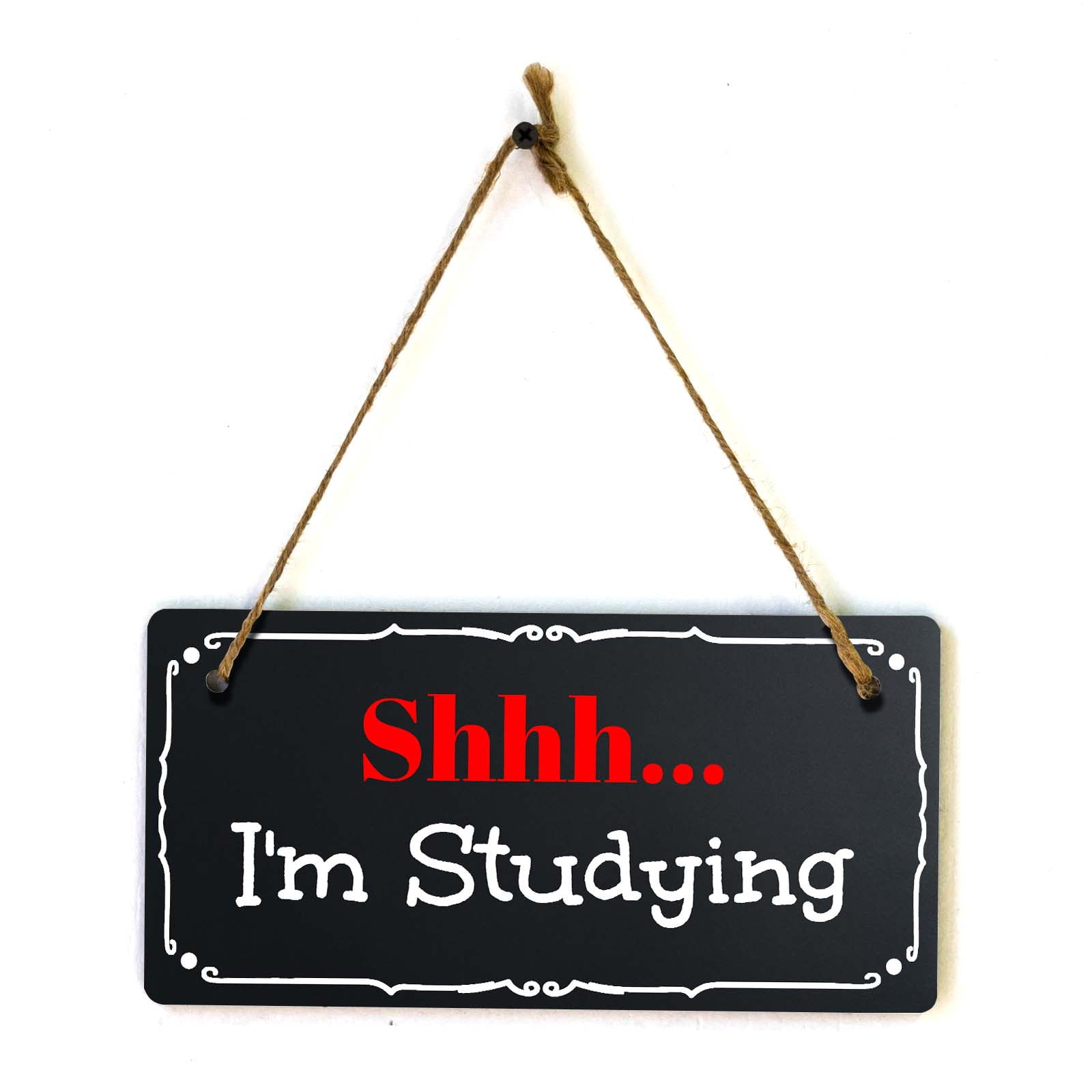Shhh... I'm Studying 5x10 Hanging Plus Wall or Door Sign | Home Decor ...