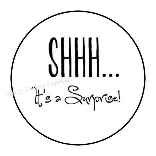 Shhh It'S A Surprise Sticker Party Favors Sticker Envelope Seals Labels ...