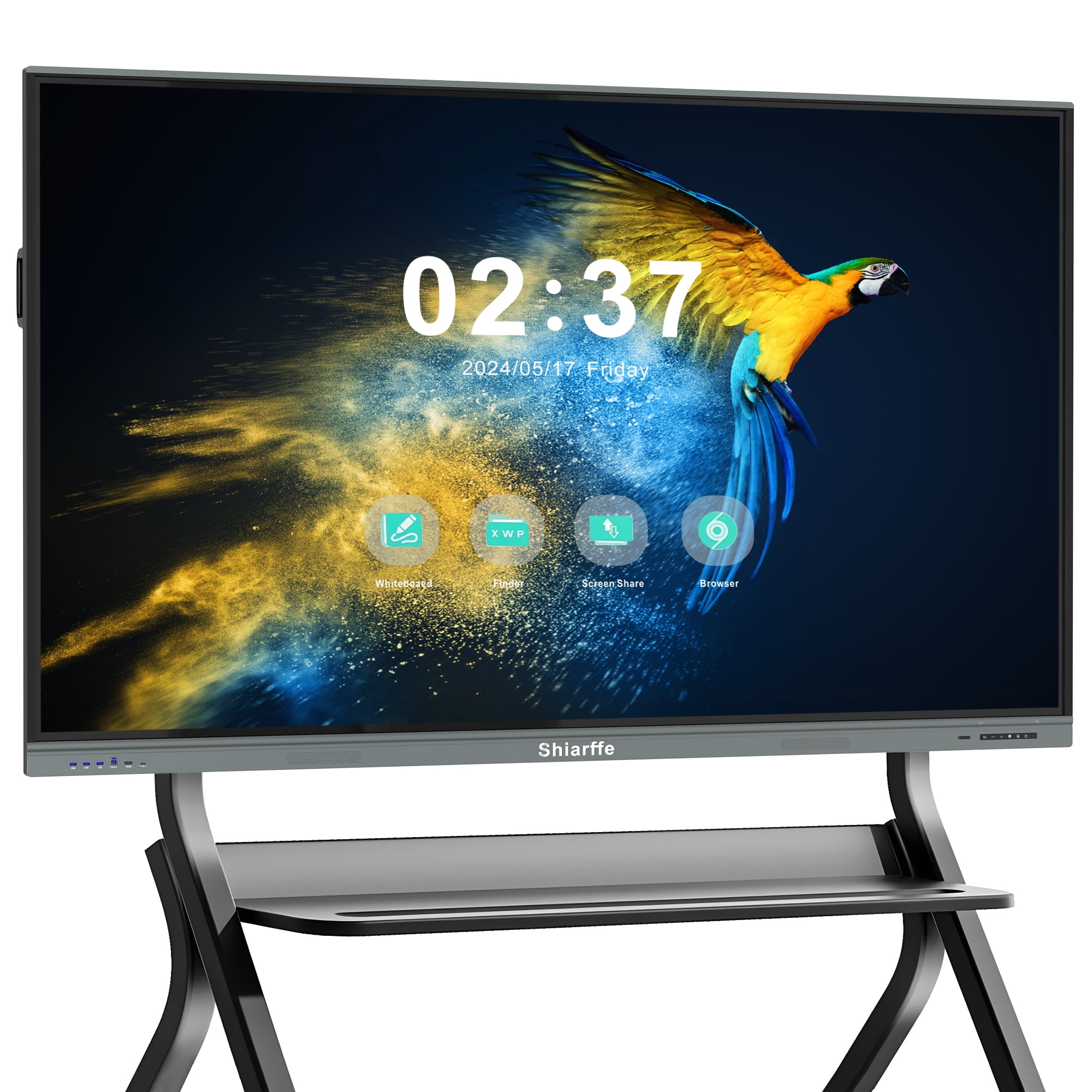 Shiarffe SKI55 55-Inch Smart Board Interactive Whiteboard, 4K Touch ...