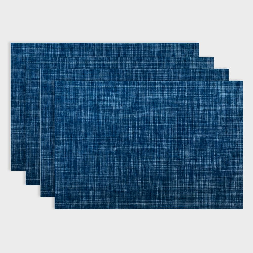 Shiartex 4pcs Blue Background Black Border White Border Table Mats ...