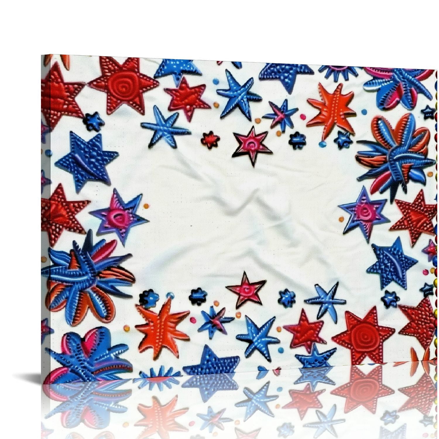 Shiartex 4th of July Framed Canvas Wall Art for Living Room American ...