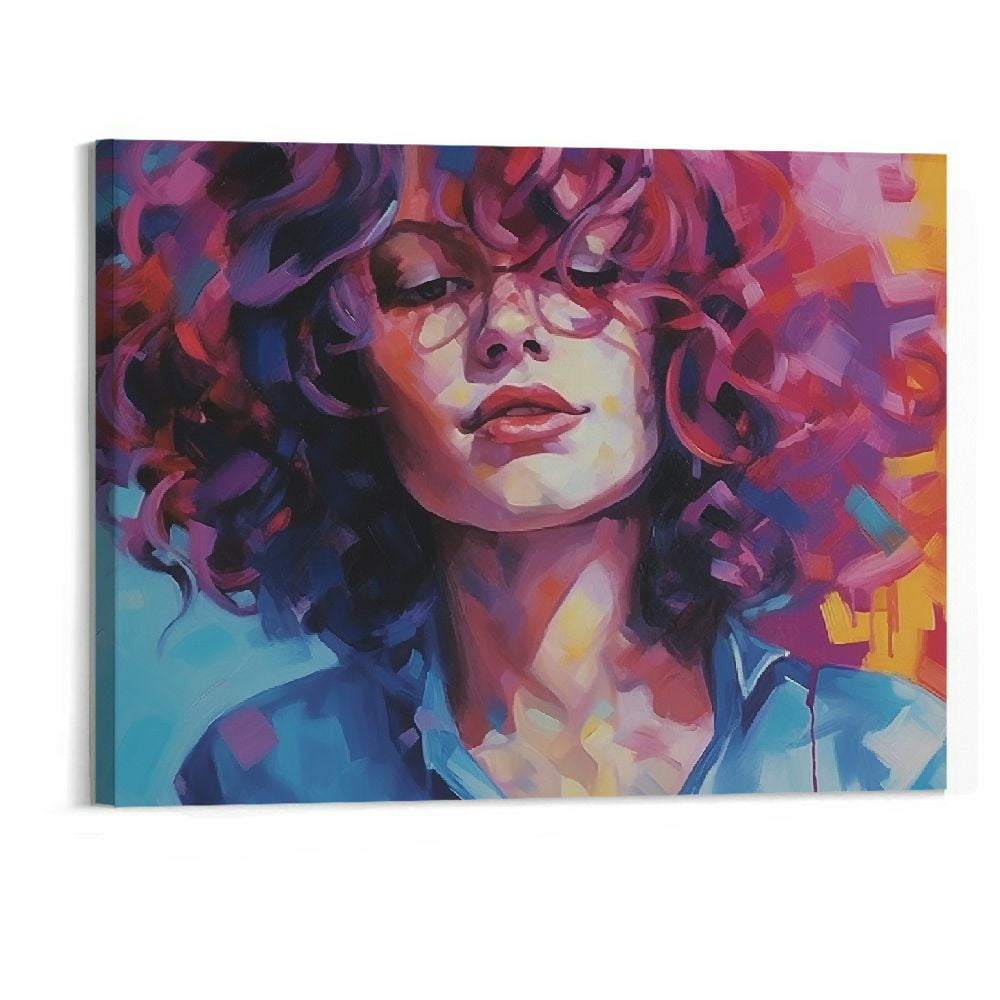 Shiartex Abstract Black Queen Canvas Wall-Art for Bedroom - African American Women Portrait ...