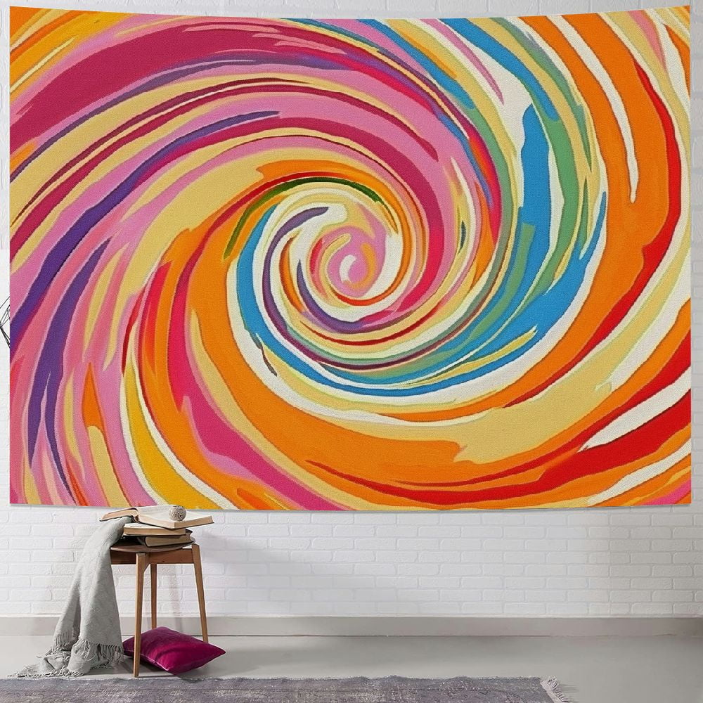 Shiartex Abstract Swirl Retro Tapestry for Bedroom, 60s 70s 80s Vintage ...