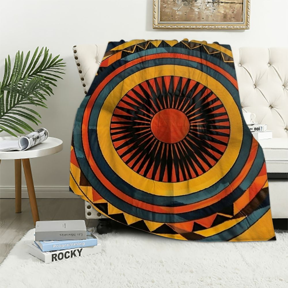Shiartex African Geometric Pattern Blanket Geometric Ethnic Throw ...