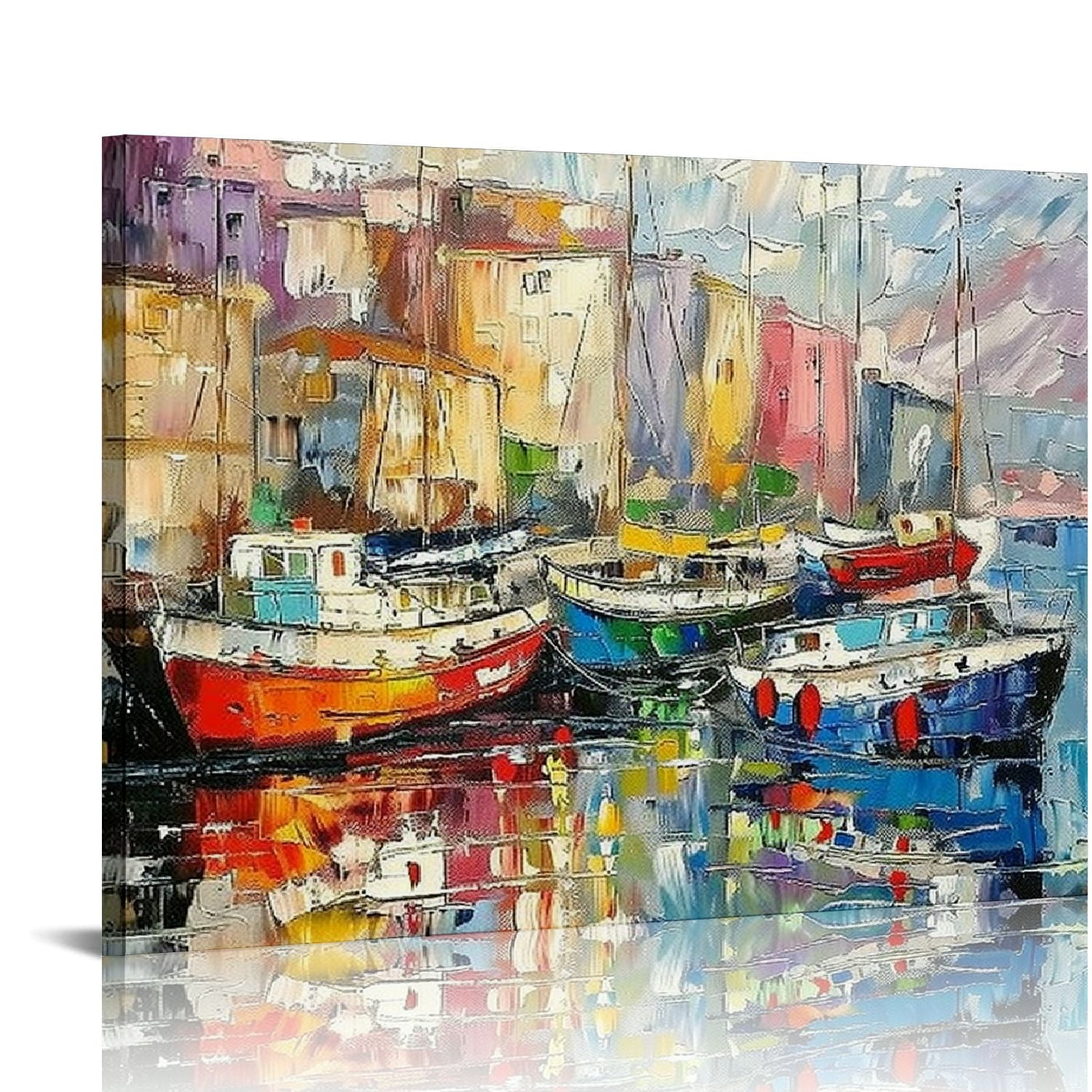 Shiartex Art,20x16 in/16x12 in Colorful Oil Painting Abstract Modern ...