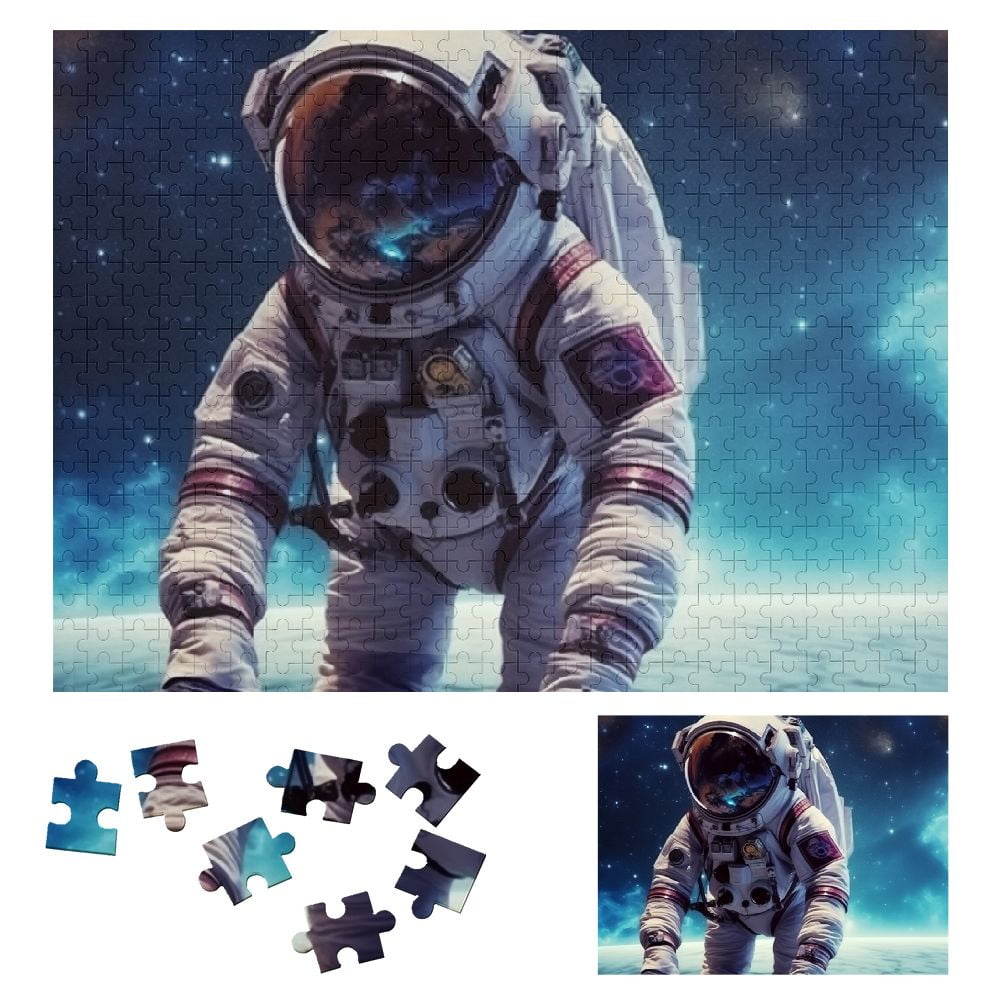 Shiartex Astronaut Jigsaw Puzzle, Puzzle Saver Sheets and Hanger ...