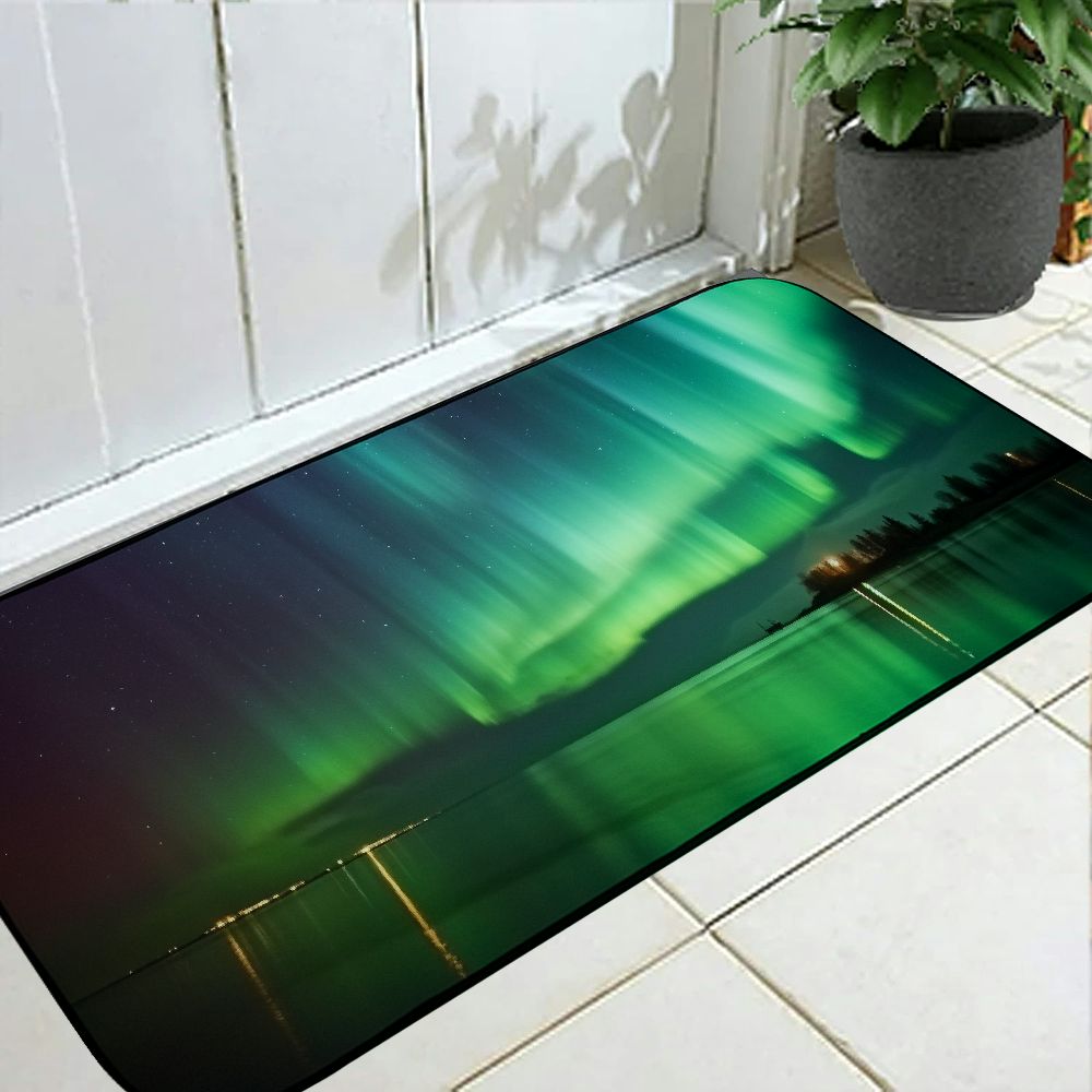 Shiartex Aurora Borealis Glowing Lights Mats Doormat Outdoor Indoor ...