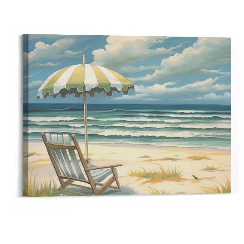 Shiartex Beach Seaside Pictures Wall Art,Ocean Scene Artwork Coastal ...