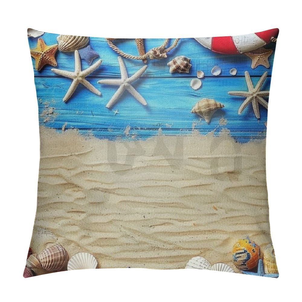 Shiartex Beach Themed Throw Pillow Cover , Hawaii Coastal Cushion Cover ...