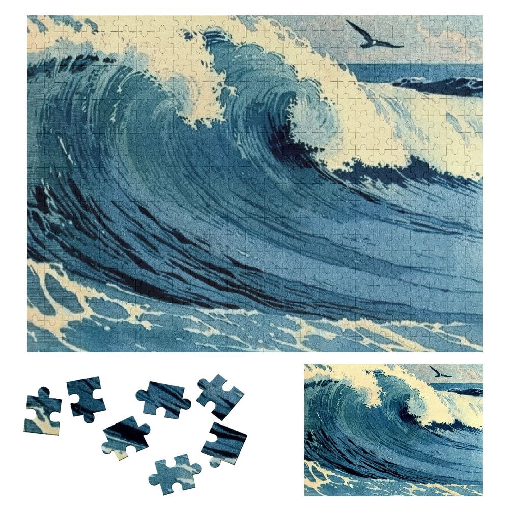 Shiartex Bird Wave Surfboard Wooden Jigsaw Puzzle Game Toy Gift for ...