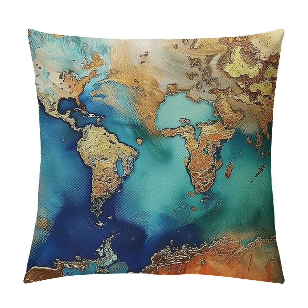 Shiartex Blue Gold Marble Pillow Cases Cushion Covers Modern Marble ...