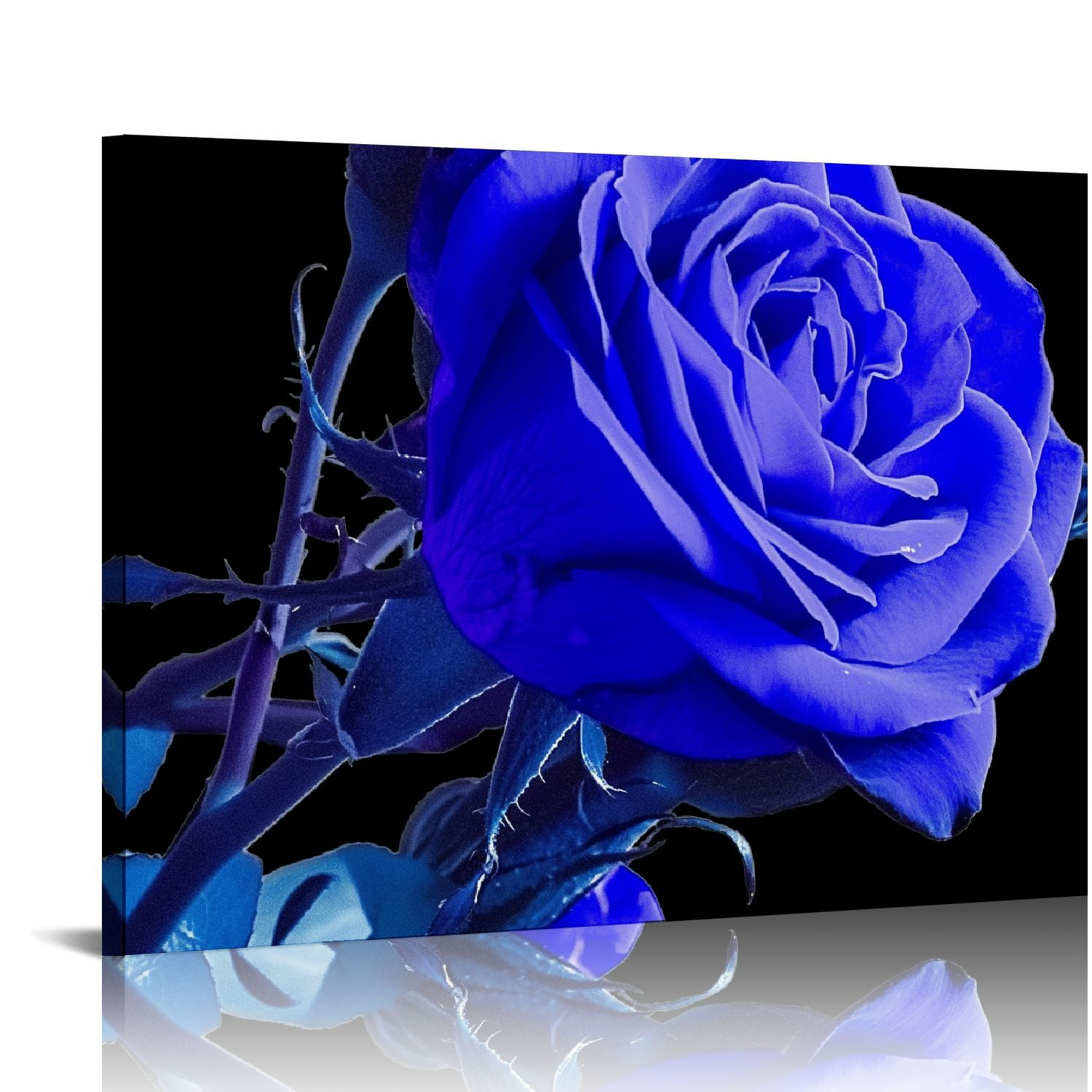 Shiartex Blue Rose Canvas Prints Wall Art Abstract Romantic Flower ...