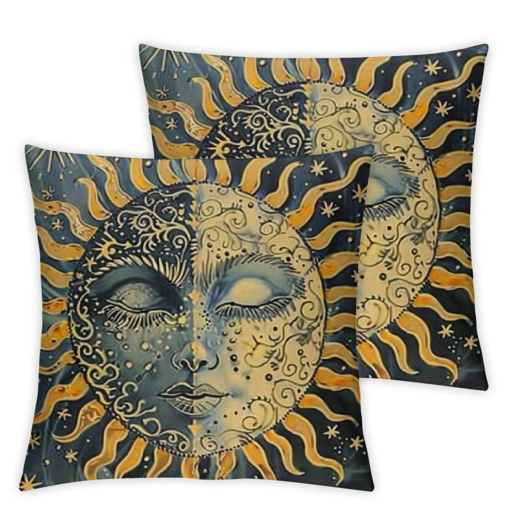 Shiartex Bohemia Throw Pillow Covers Cosmic Moon Phases Pillow Covers ...