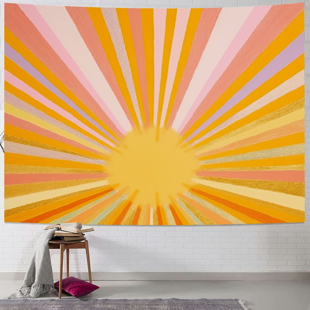 Shiartex Boho Sun Tapestry Vintage 70s Sunset Sunrise Tapestries for ...