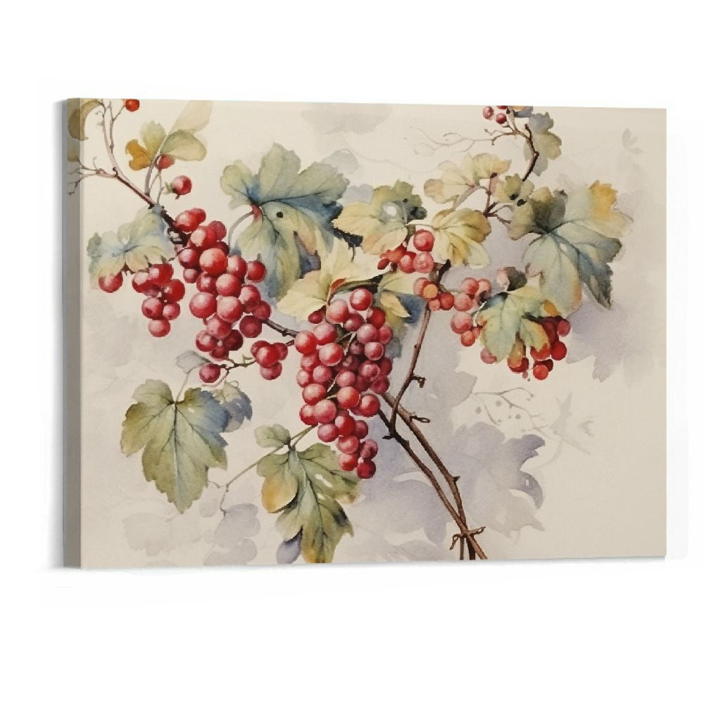 Shiartex Botanical Framed Wall Art, Currants Plant Bathroom Art Decor ...