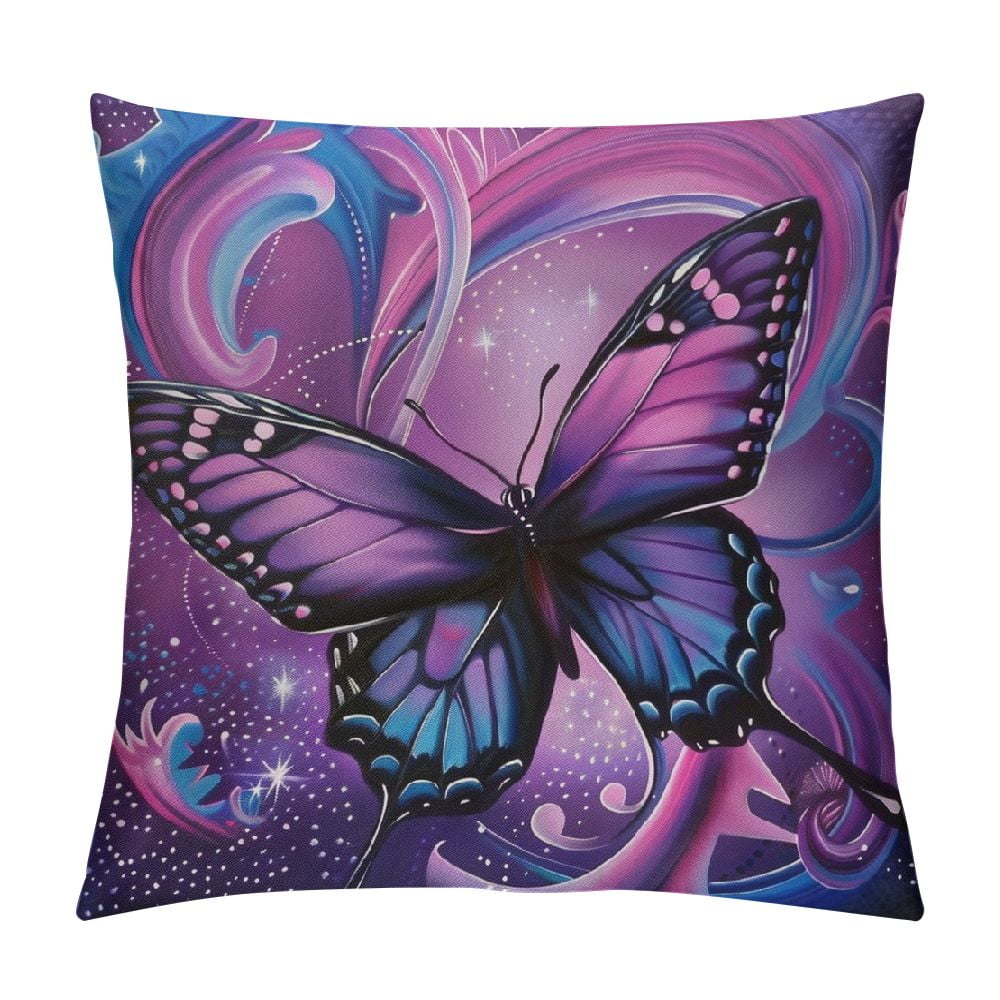 Shiartex Butterfly Pillow Case Cushion Cover Butterflies Print Throw ...