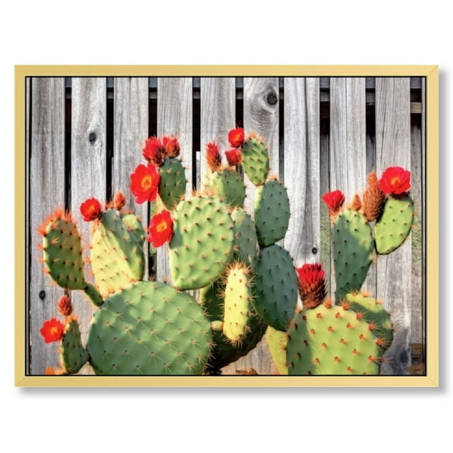 Shiartex Cactus Picture Canvas Wall Art Tropical Green Plant for Rural ...