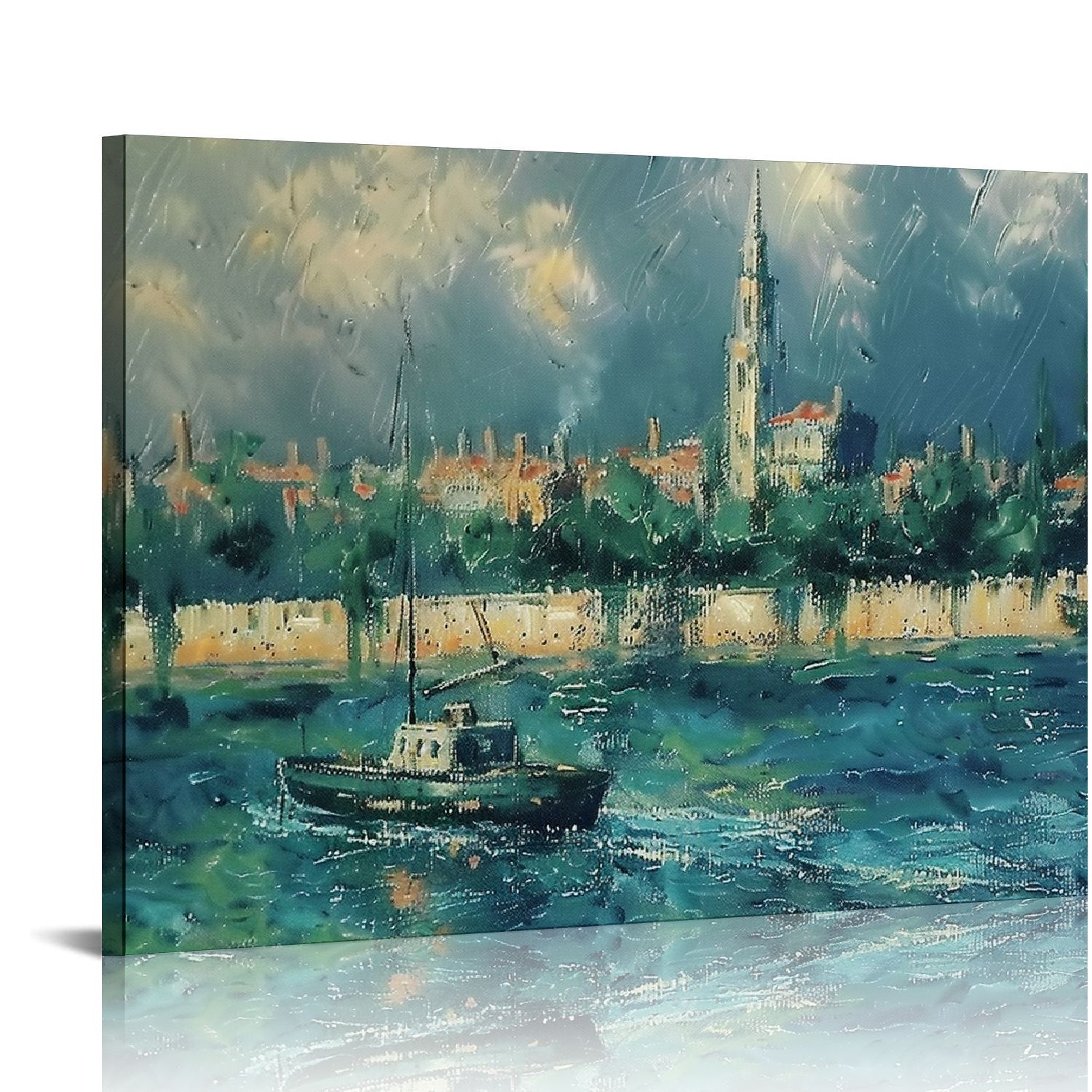 Shiartex Canvas Wall Art Decor - Landscape with Thunderstorm ...