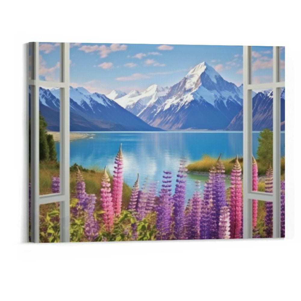 Shiartex Canvas Wall Art Natural Scenery Wall Art Lanvender Field by ...