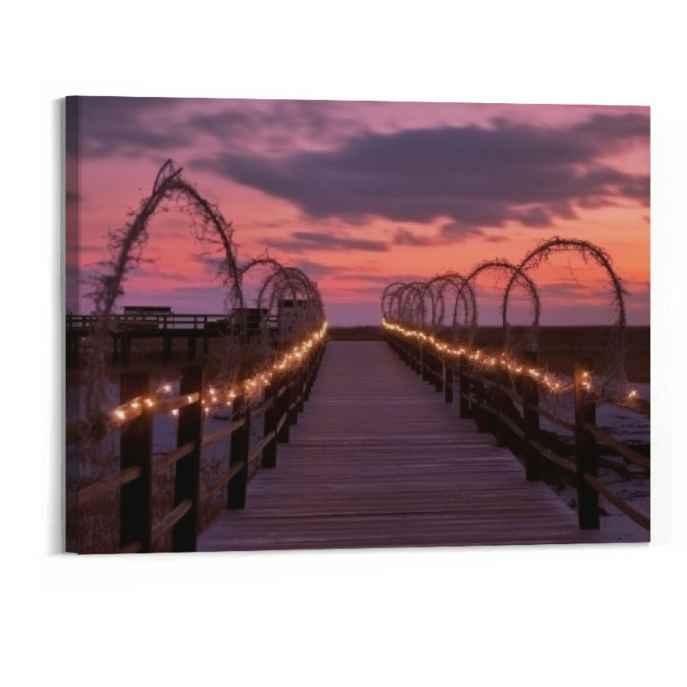Shiartex Canvas Wall Art Prints Picture canes boardwalk Framed Artwork ...