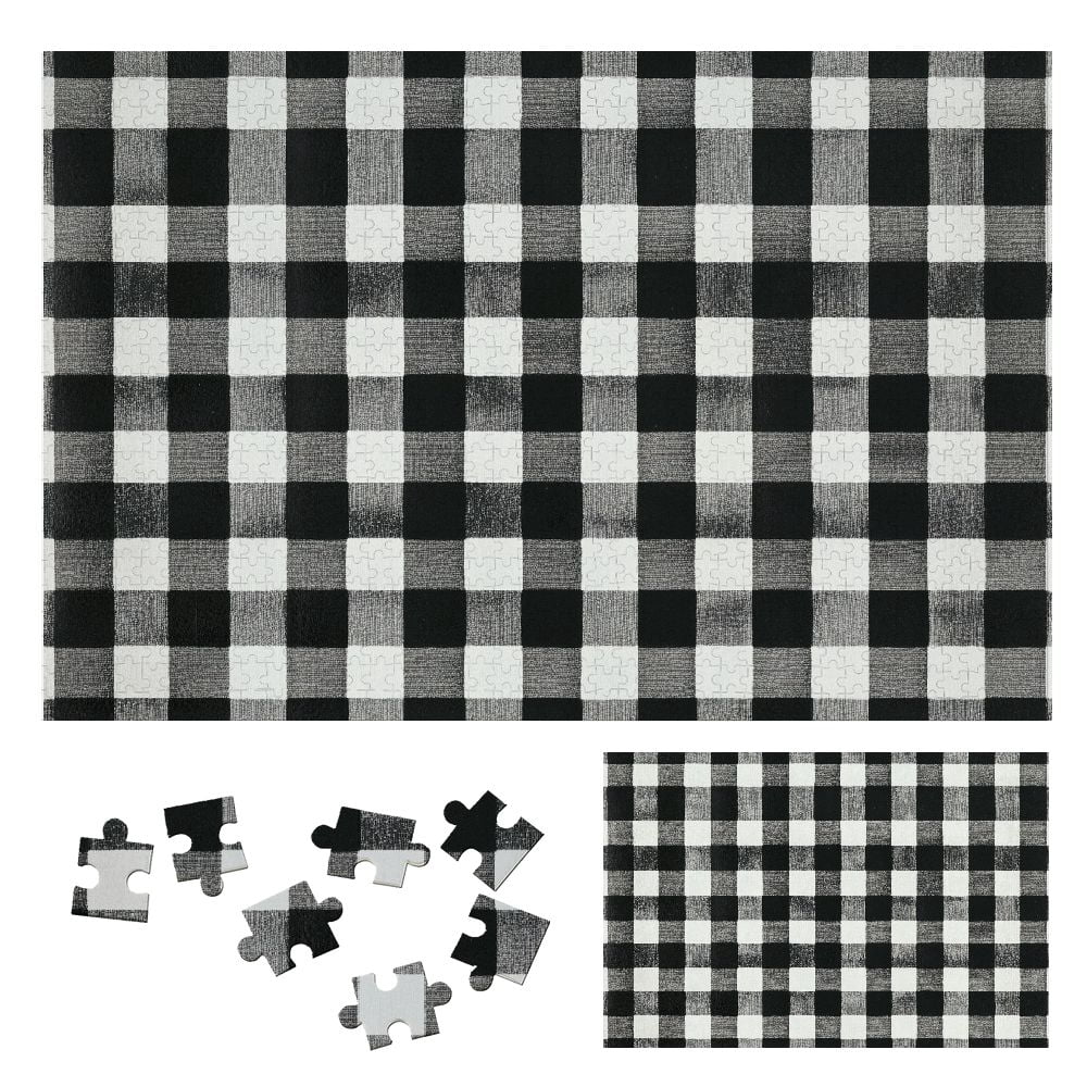 Shiartex Checkered Pattern Wooden Jigsaw Puzzles for Adults - Eco ...