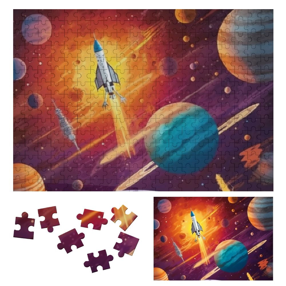 Shiartex Chuckle & Roar - Space, World Map, Fantasy, Food Puzzles 300 ...