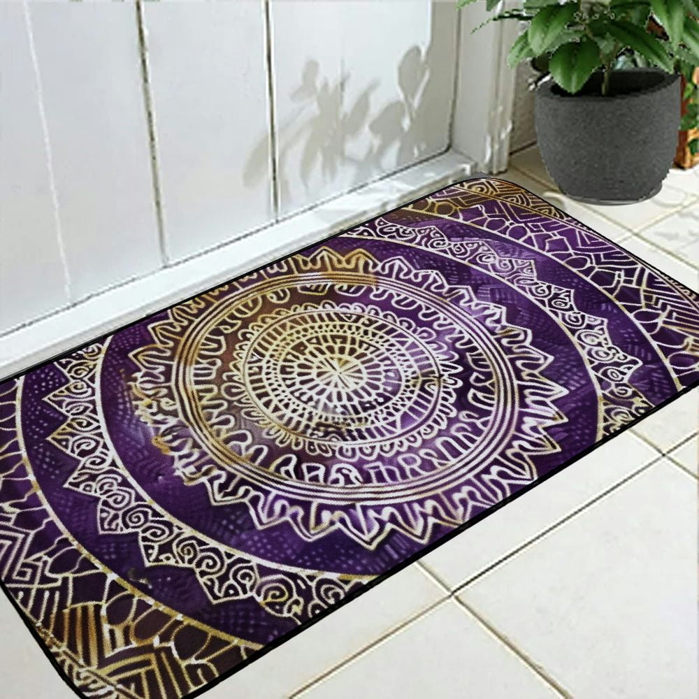 Shiartex Circular Design Printing Square Floor Mat Indoor Outdoor Felt ...