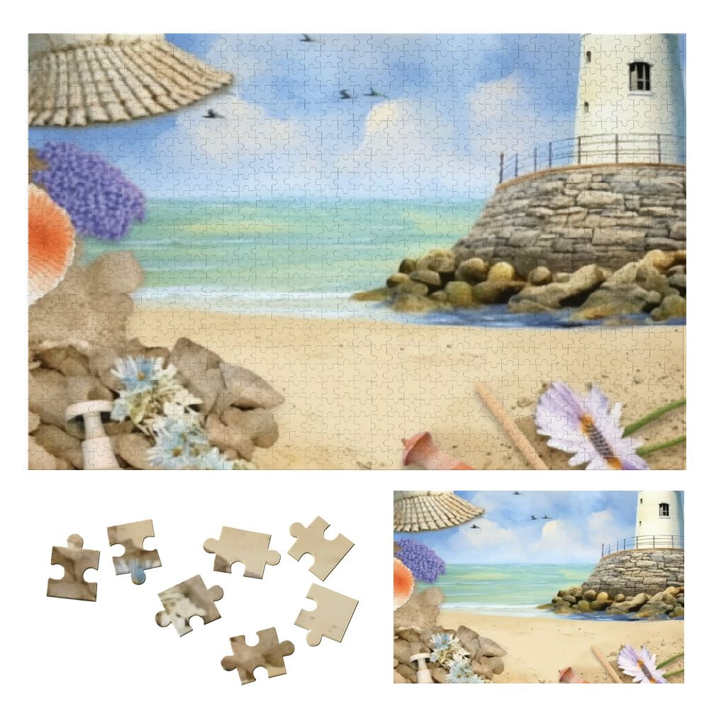 Shiartex Coastal Collage -Beach Jigsaw Puzzles for Adults - Coastal ...