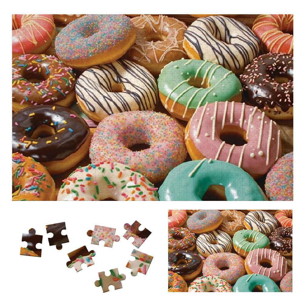 Shiartex Cobble Hill Puzzle - Doughnuts -Challenging Family Activity ...