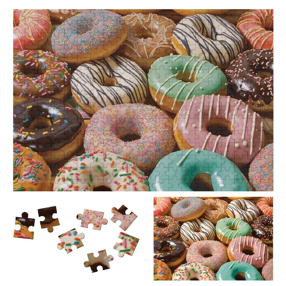 Shiartex Cobble Hill Puzzle - Doughnuts -Challenging Family Activity ...