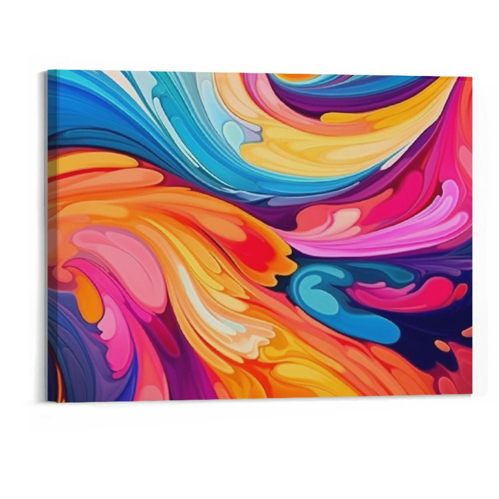 Shiartex Colorful Abstract Canvas Wall Art for Living Room Office Decor ...