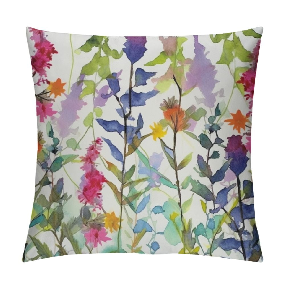 Shiartex Colorful Lavender Throw Pillow Covers,Lavender Floral ...