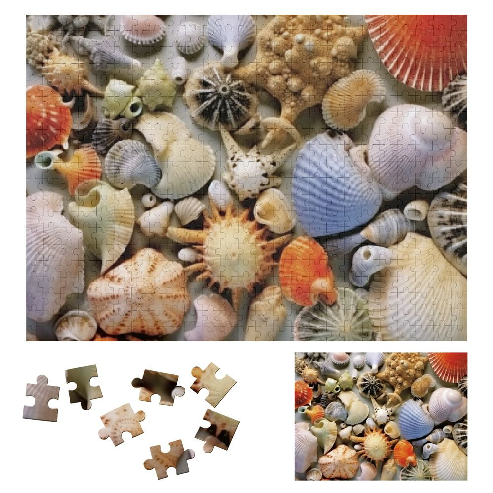 Shiartex Colorful Seashell Puzzle for Adult, Ocean Beach Puzzle for ...