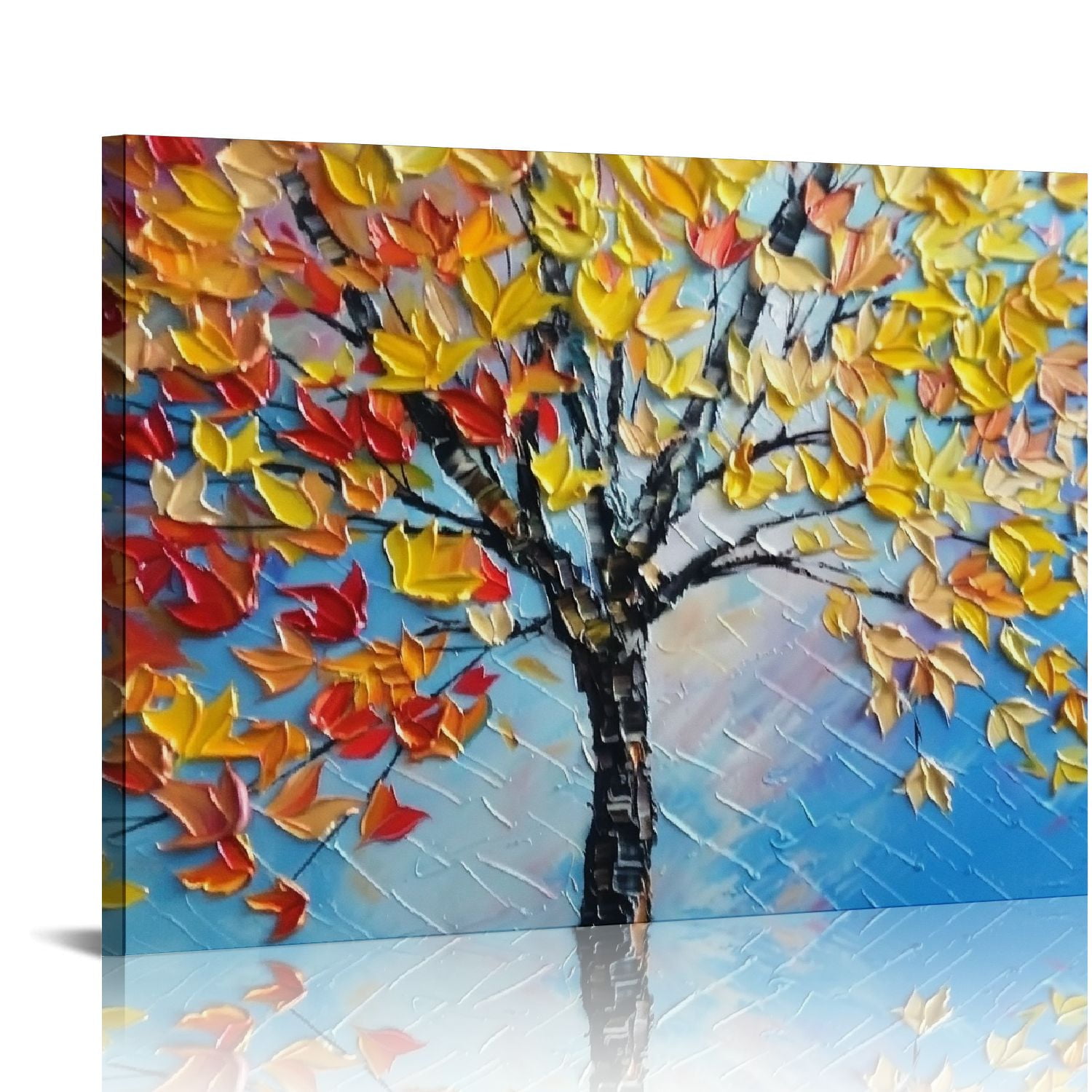Shiartex Colorful Tree of Life Wall Art Nature Tree Abstract Canvas ...