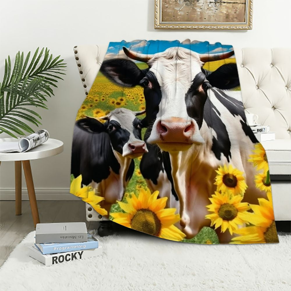 Shiartex Cow Blanket Cows Gifts for Women Cow Print Blanket for Girl ...