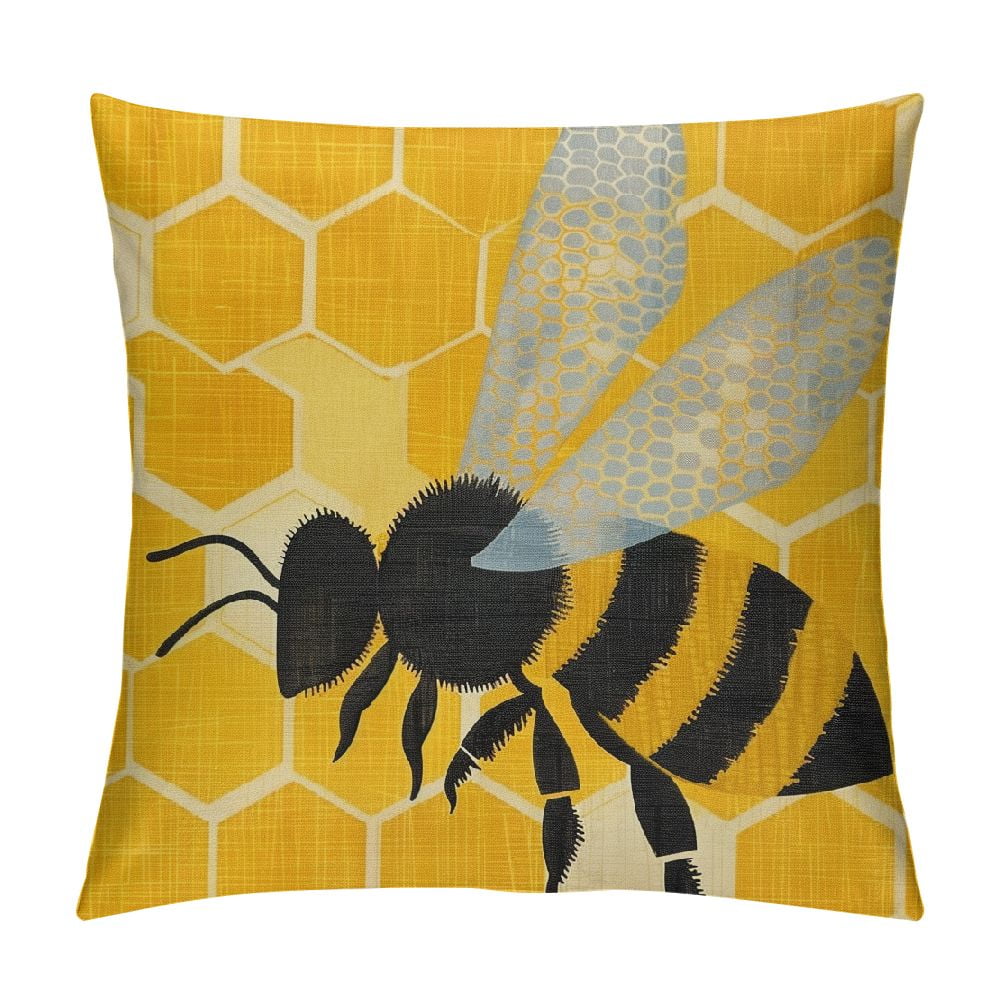 Shiartex Cute Animal Bee Pillow Case Decorative Throw Pillow Covers ...