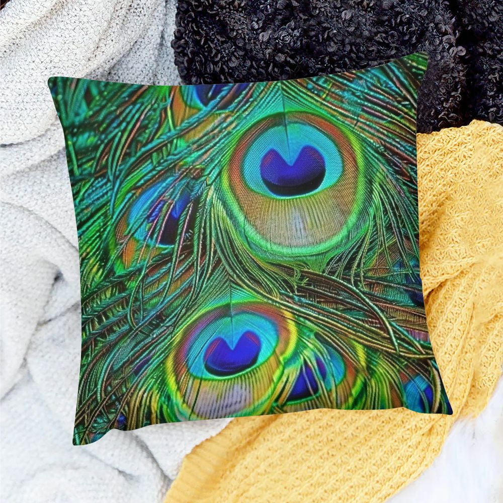 Shiartex Decor Holiday Pillow Case Peacock Feathers Farmhouse Decor for ...