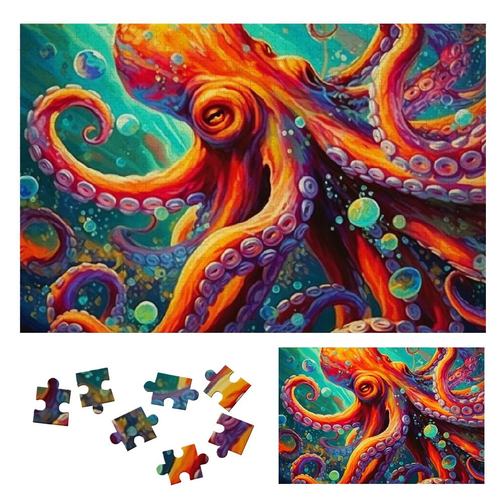 Shiartex Deep Sea Giant Octopus Jigsaw Puzzle - Puzzles for Adults ...