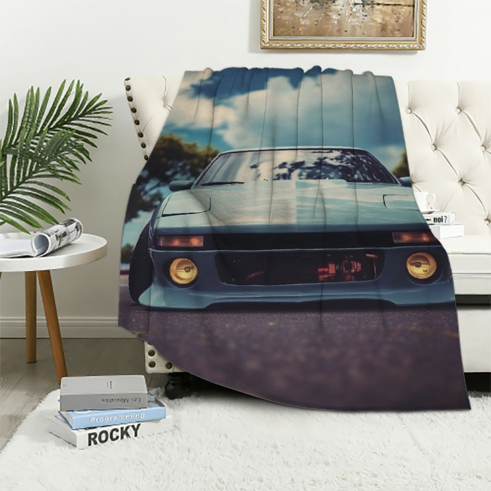 Shiartex Detailed Portrait Print Throw Blanket for Bed Couch Car Kids ...