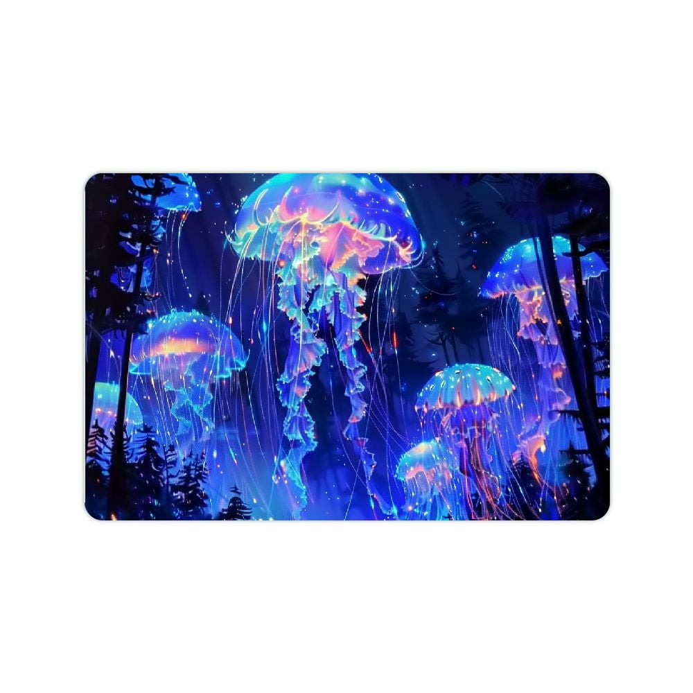 Shiartex Diatom Mud Mat Bioluminescence Jellyfish Design for Home ...
