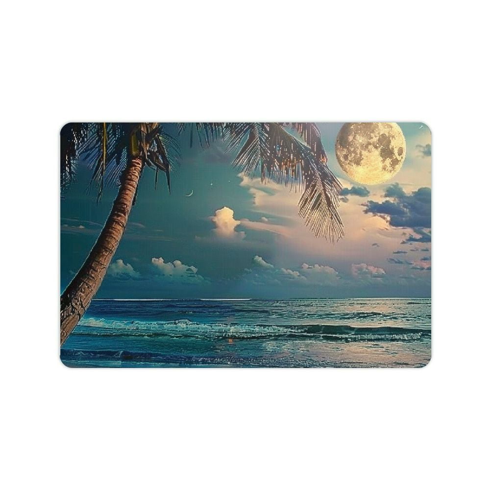 Shiartex Diatom Mud Mat Floor Mat Indoor Outdoor Moon Palm Trees ...