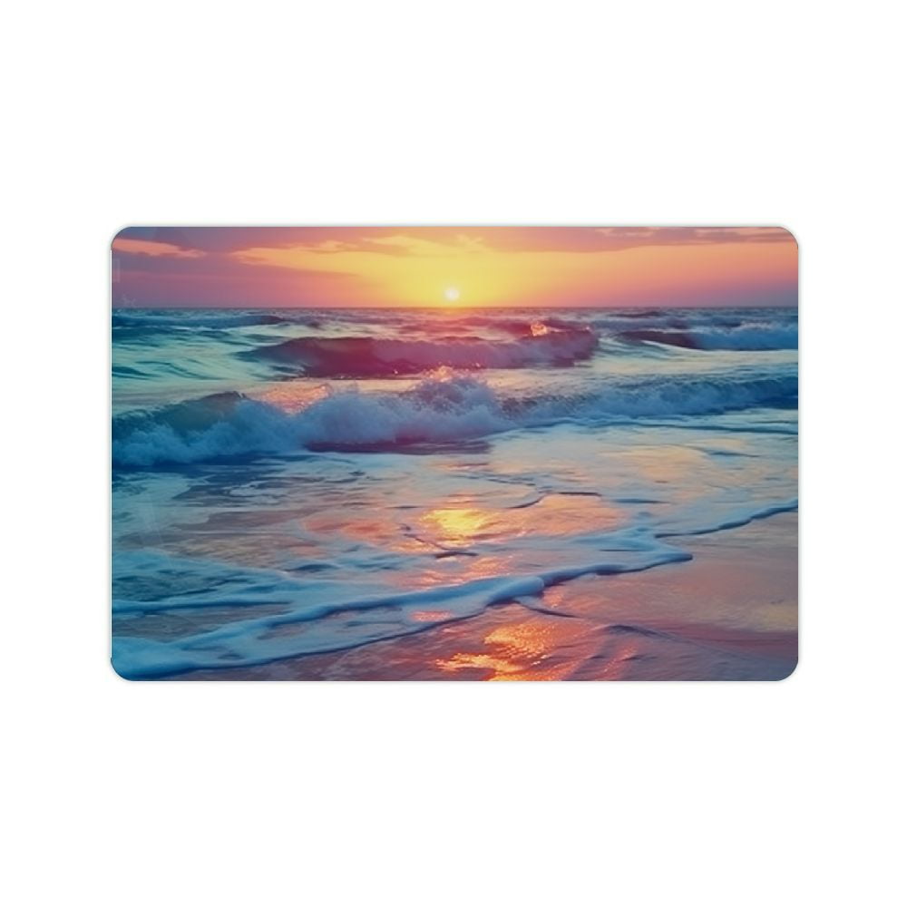 Shiartex Diatom Mud Mat Floor Mat Indoor Outdoor Sunset Waves ...