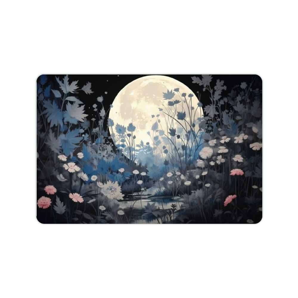 Shiartex Diatom Mud Mat Moon Flowers Forest Floor Mat Indoor Outdoor ...