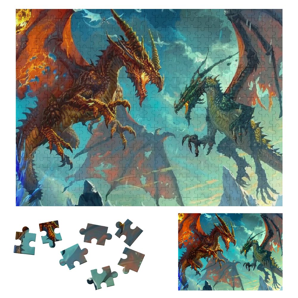 Shiartex Dragon Creatures Wooden Jigsaw Puzzle, Impossible Hard ...