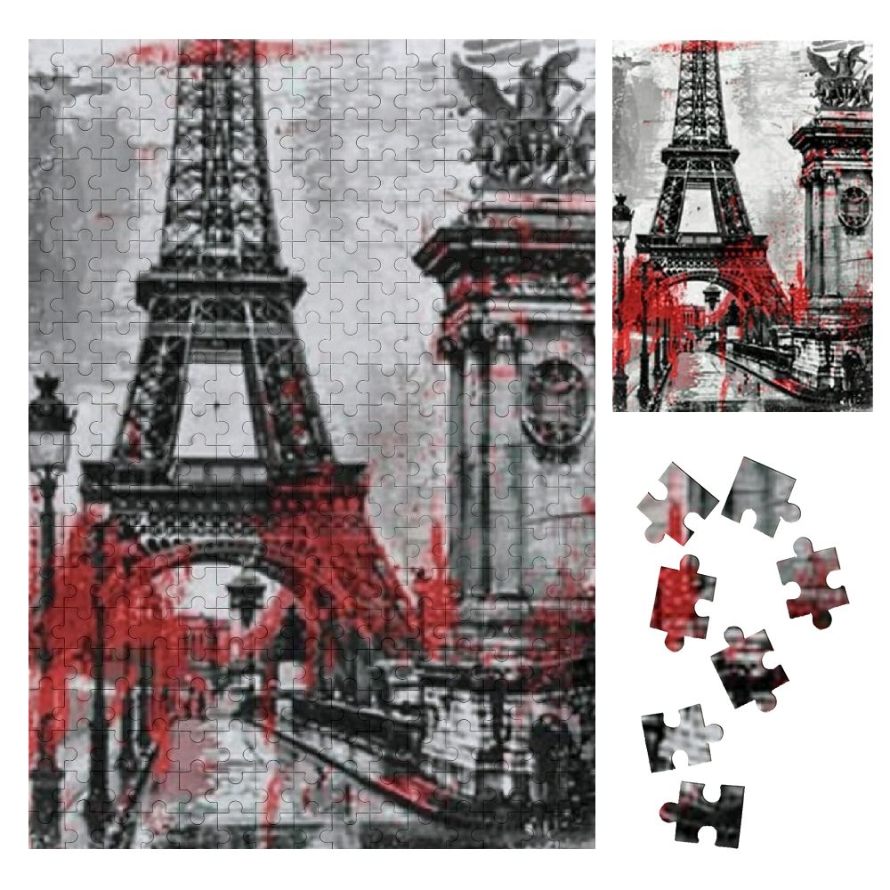 Shiartex Eiffel Tower Wooden Jigsaw Puzzle for Family Birthday Wedding ...